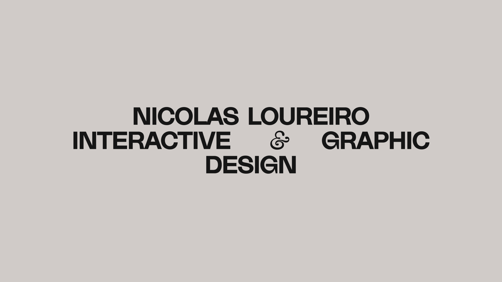 Nicolas Loureiro — Interactive designer